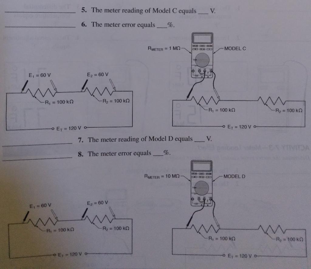 Solved Please help me determine the meter error caused by | Chegg.com