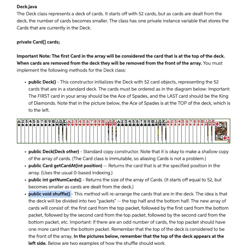 Solved ONLY IMPLEMENT: public static boolean | Chegg.com