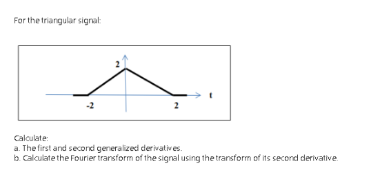 Solved For the triangular signal: -2 2 Calculate a. The | Chegg.com