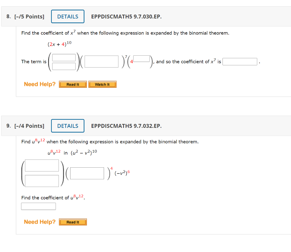 Solved 8. [-/5 Points] DETAILS EPPDISCMATH5 9.7.030.EP. Find | Chegg.com