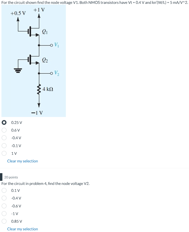 Solved For the circuit shown find the node voltage V1. Both | Chegg.com