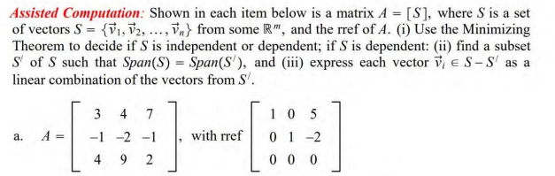 Solved Assisted Computation: Shown in each item below is a | Chegg.com