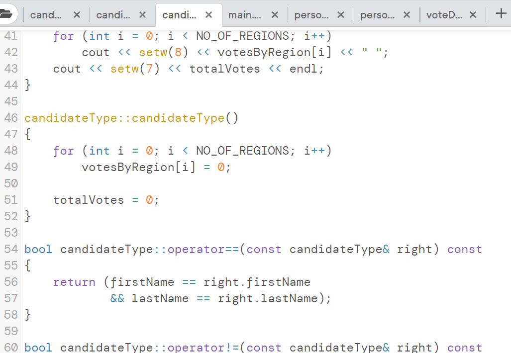 Solved I keep failing for not overloading the operator i | Chegg.com
