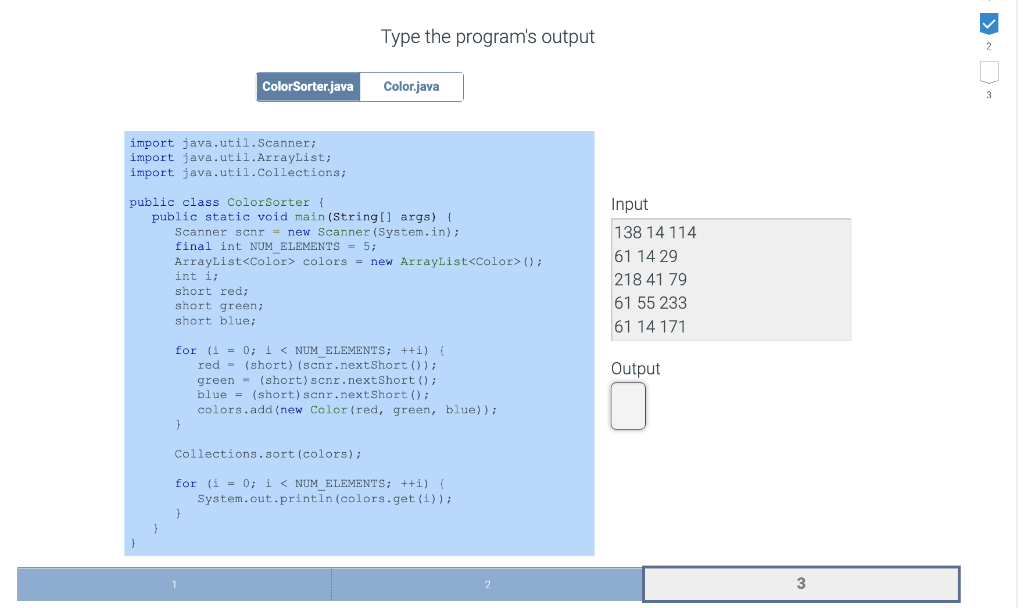 Solved Type the program's output \begin{tabular}{|l|l|} | Chegg.com