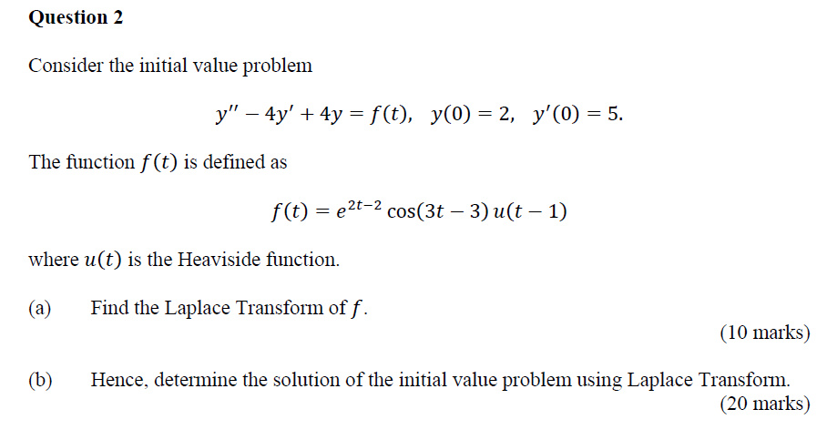 Solved IVT & Laplace Kindly solve step by step and | Chegg.com