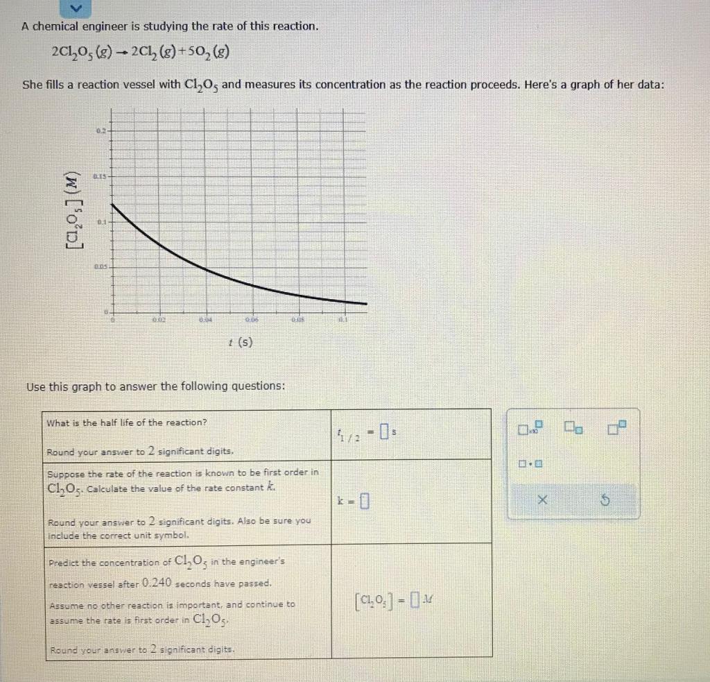 Solved A chemical engineer is studying the rate of this | Chegg.com