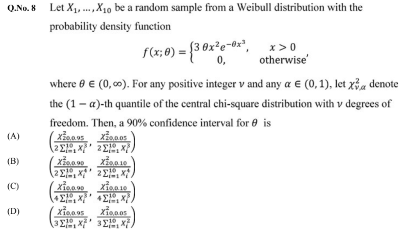 Solved Let X1, ...,X10 be a random sample from a Weibull | Chegg.com