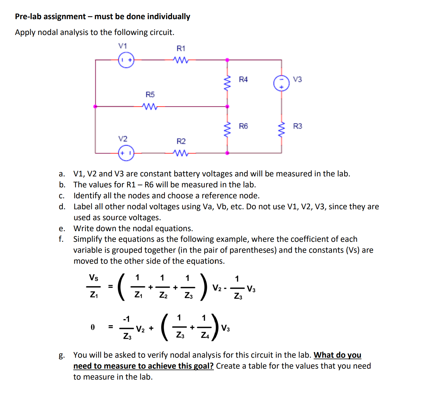 Solved Pre-lab assignment - must be done individually Apply | Chegg.com