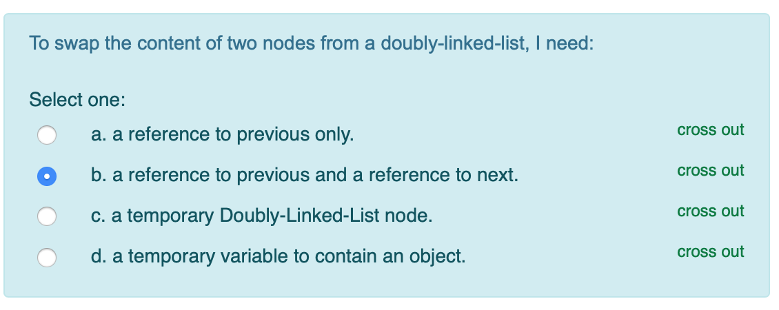 Solved To swap the content of two nodes from a | Chegg.com
