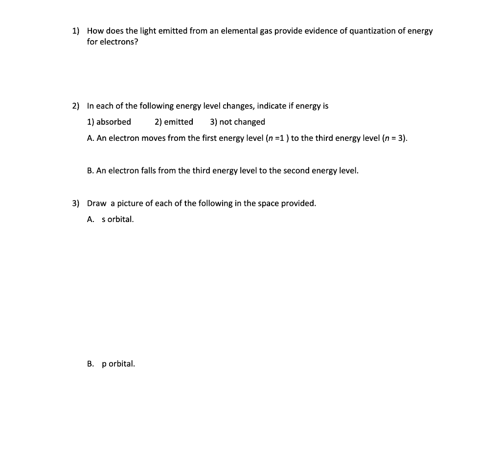 Solved 1) How does the light emitted from an elemental gas | Chegg.com