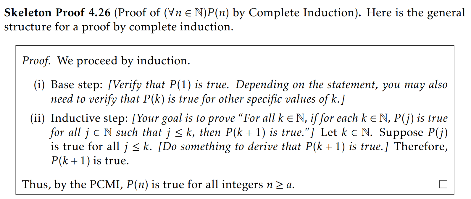 Solved why this proof use normal induction ( skeleton | Chegg.com