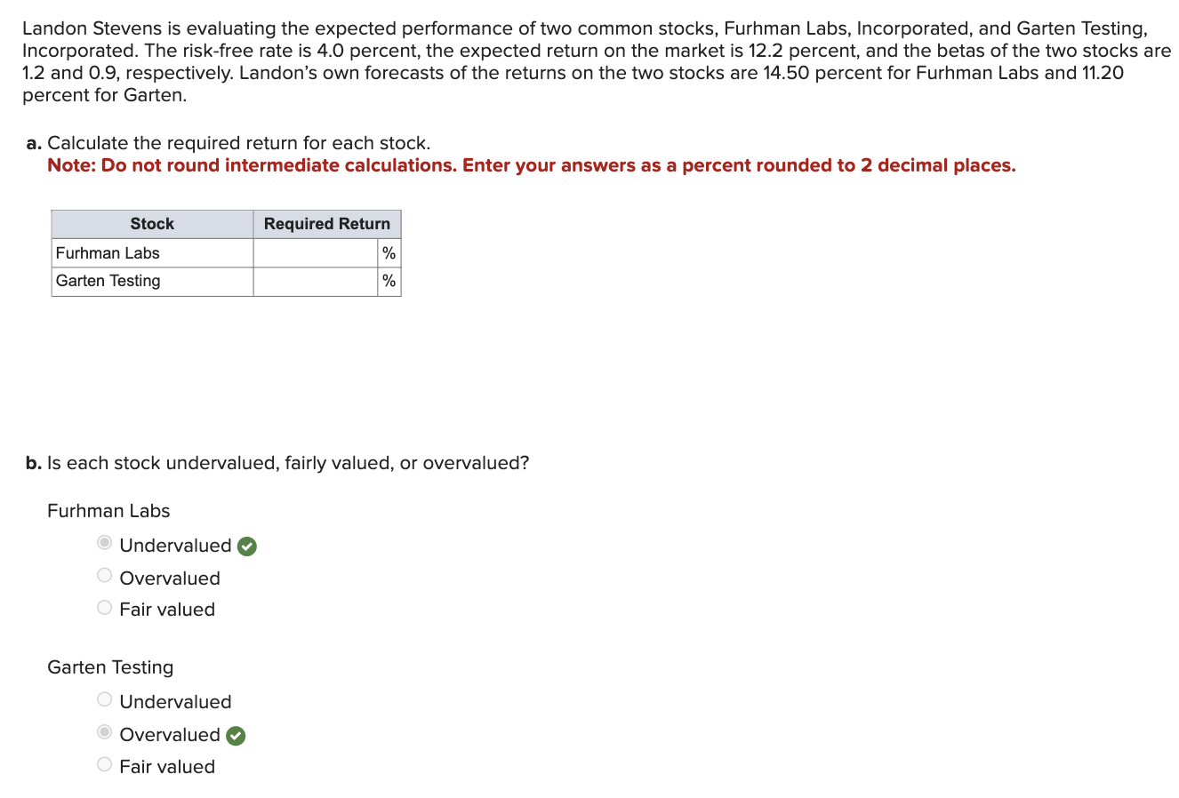 Solved Landon Stevens is evaluating the expected performance | Chegg.com