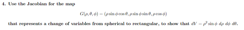 Solved 4. Use the Jacobian for the map | Chegg.com
