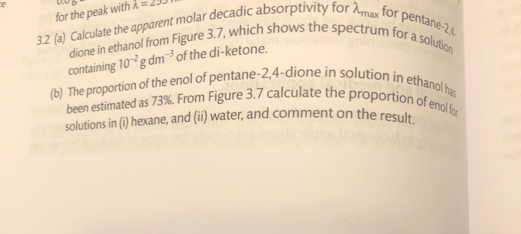 Solved 3.2 (a) Calculate the apparent molar decadic | Chegg.com