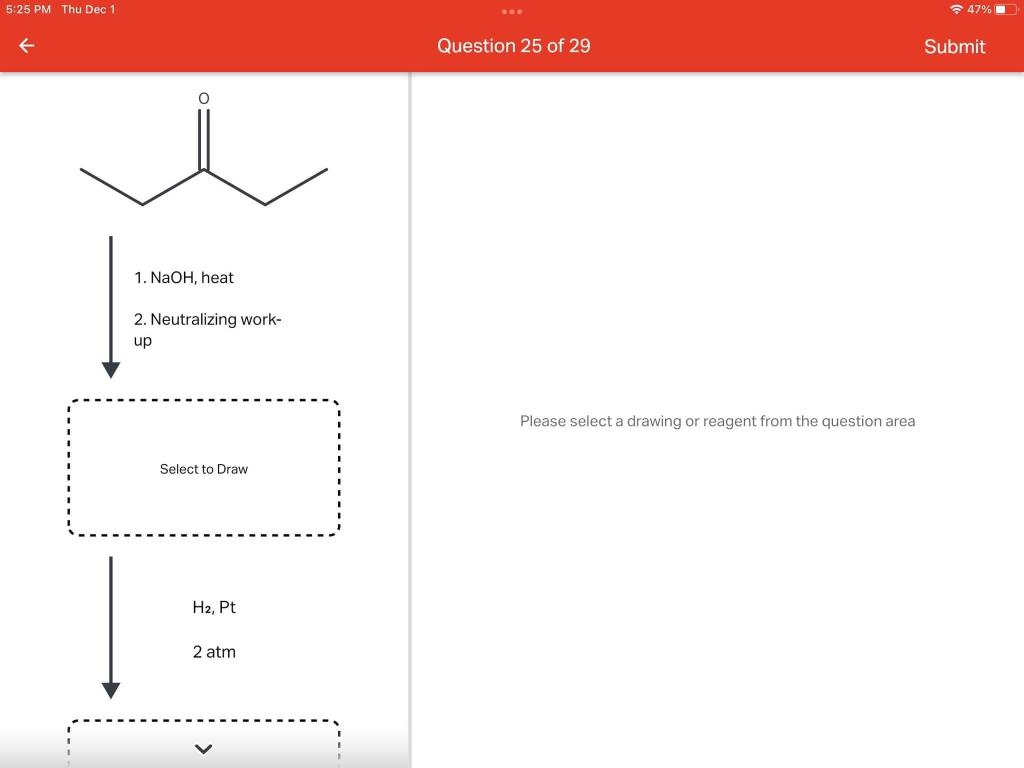 Solved Please select a drawing or reagent from the question | Chegg.com