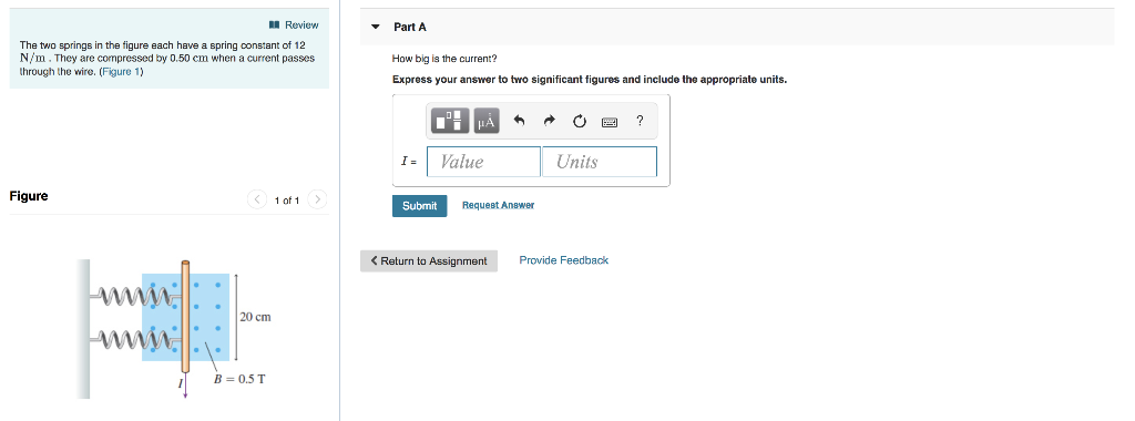 Solved Review PartA The two springs in the figure each have | Chegg.com