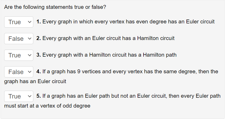 Solved Are the following statements true or false? 1. Every | Chegg.com