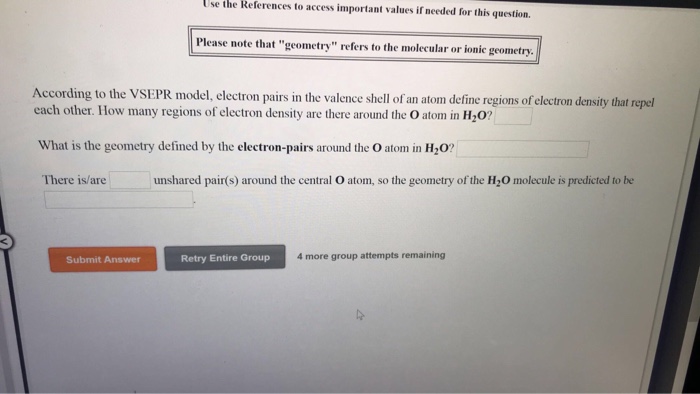 Solved Please note that "geometry" refers to the molecular | Chegg.com