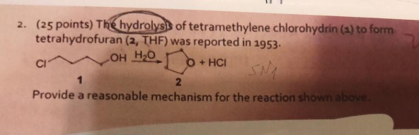 Solved 2. (25 points) The hydrolyst of tetramethylene | Chegg.com