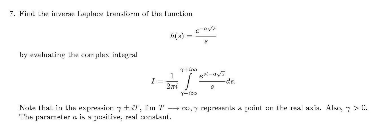 7. Find the inverse Laplace transform of the function | Chegg.com