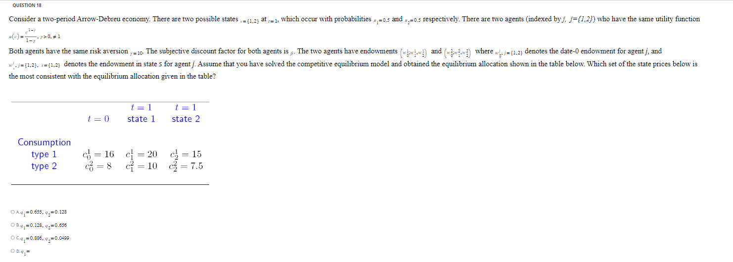Solved u(c)=1−γc1−γ,γ>0, =1 the most consistent with the | Chegg.com