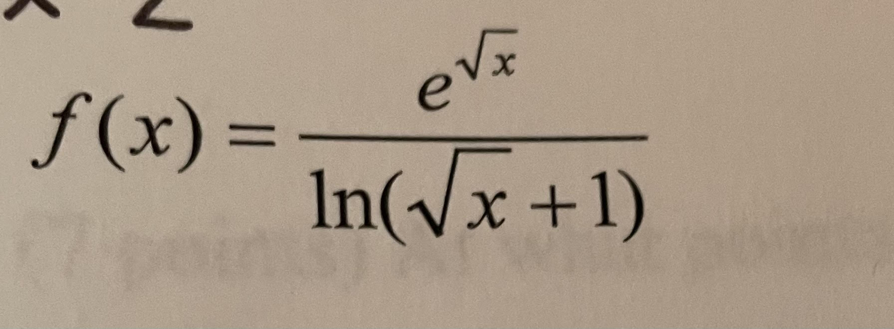 f(x)=ln(x+1)ex | Chegg.com
