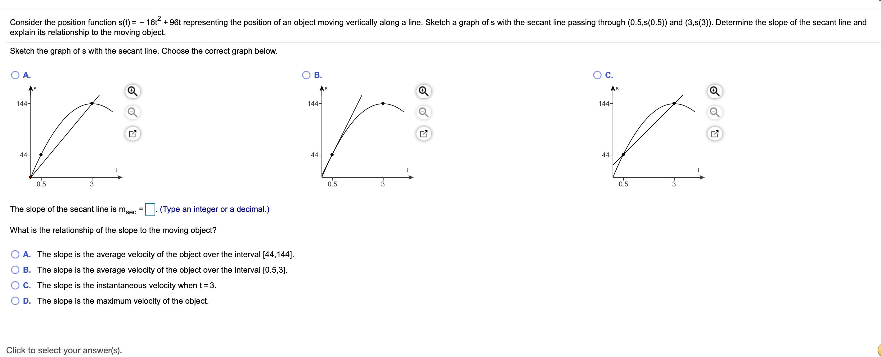 Solved Consider The Position Function S T 162 96t