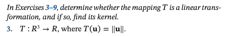 Solved In Exercises 3-9, determine whether the mapping T is | Chegg.com