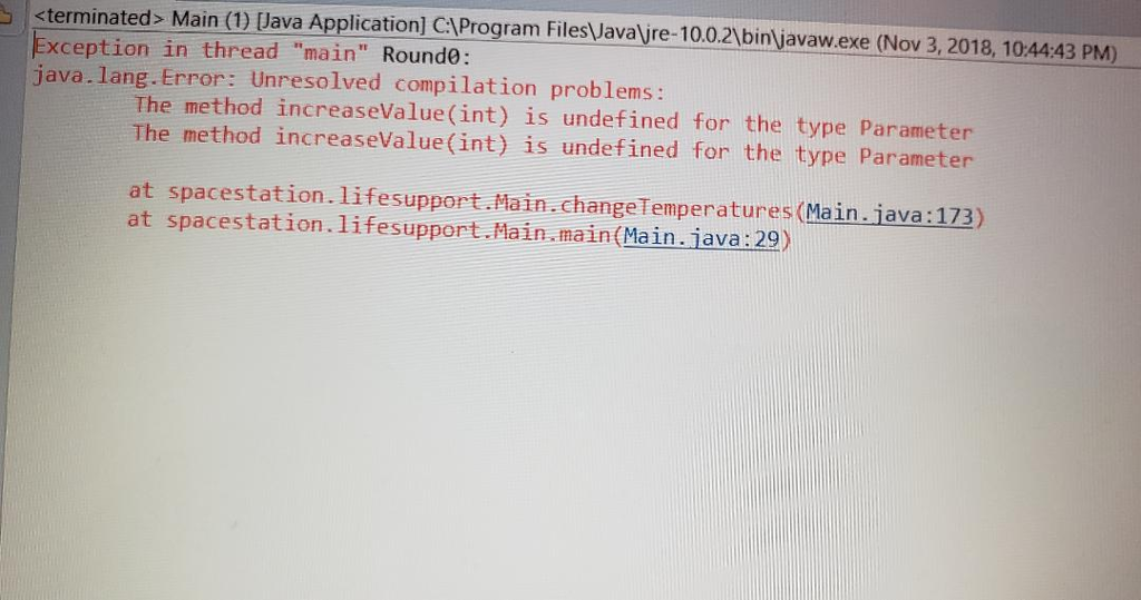 Solved Debug Space shuttle in Java. Consists of public | Chegg.com