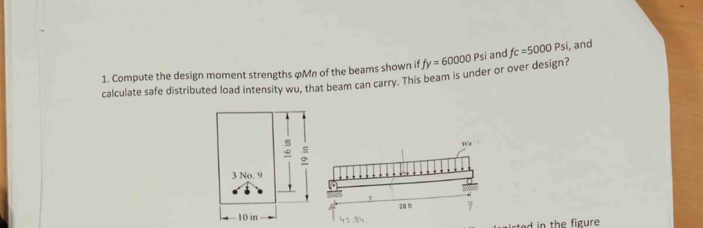 Solved Compute the design moment strengths φMn of ﻿the beams | Chegg.com