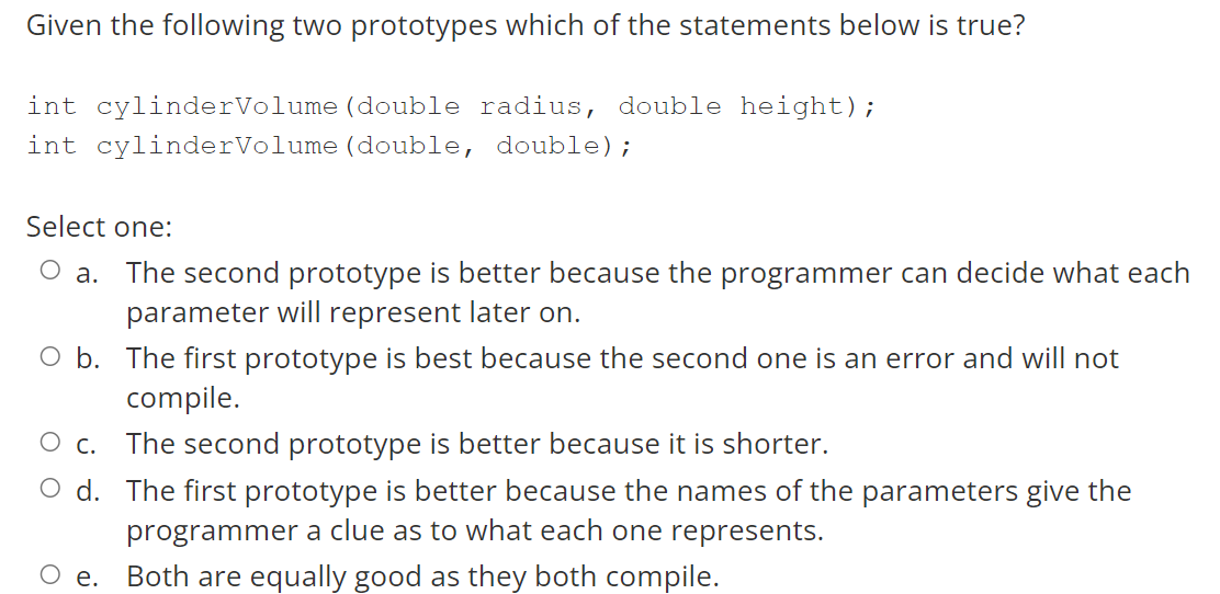 Solved In ANSI standard C a variable can be declared: Select | Chegg.com