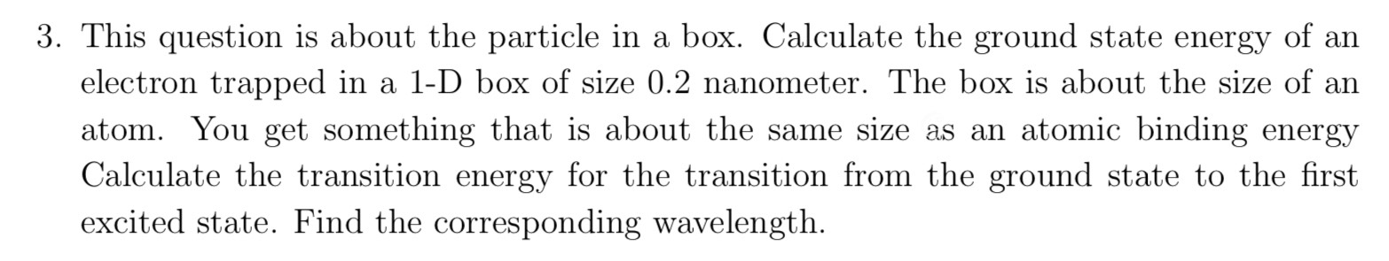 Solved This question is about the particle in a box. | Chegg.com