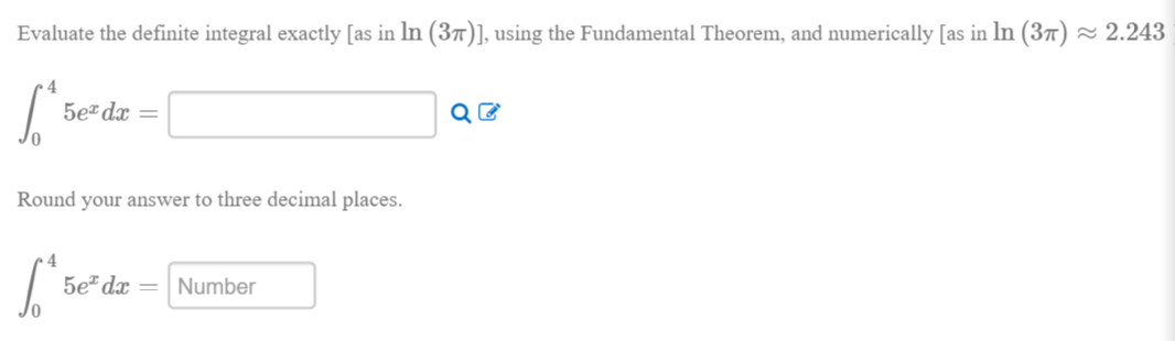 Solved Evaluate the definite integral exactly [as in ln | Chegg.com