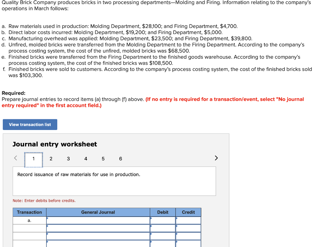 Solved (4.1) Journal entry 1- Record issuance of raw | Chegg.com