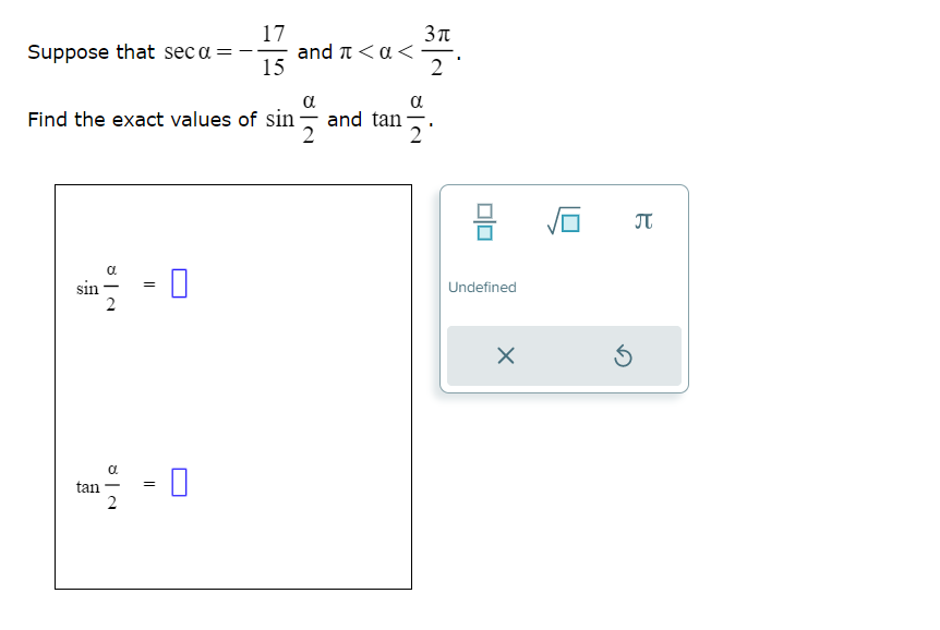 [Solved]: Suppose that sec=1517 and