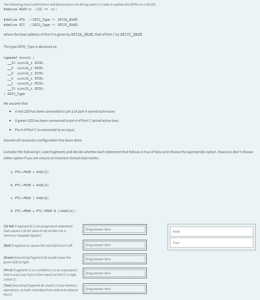 Solved The Following Macro Definitions And Declarations Are