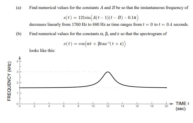 Solved (a) Find numerical values for the constants A and B | Chegg.com