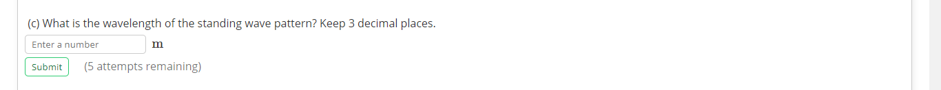 Solved Standing Waves on a string: fixed frequency, variable | Chegg.com