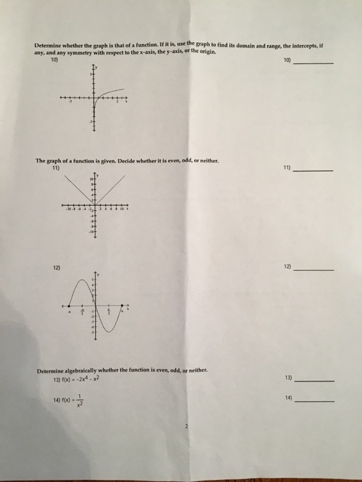 Solved Determine whether the graph is that of a function. If | Chegg.com