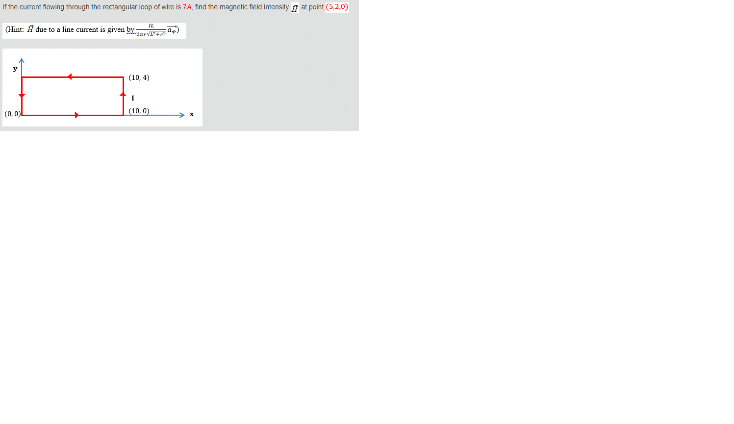 Solved If the current flowing through the rectangular loop | Chegg.com
