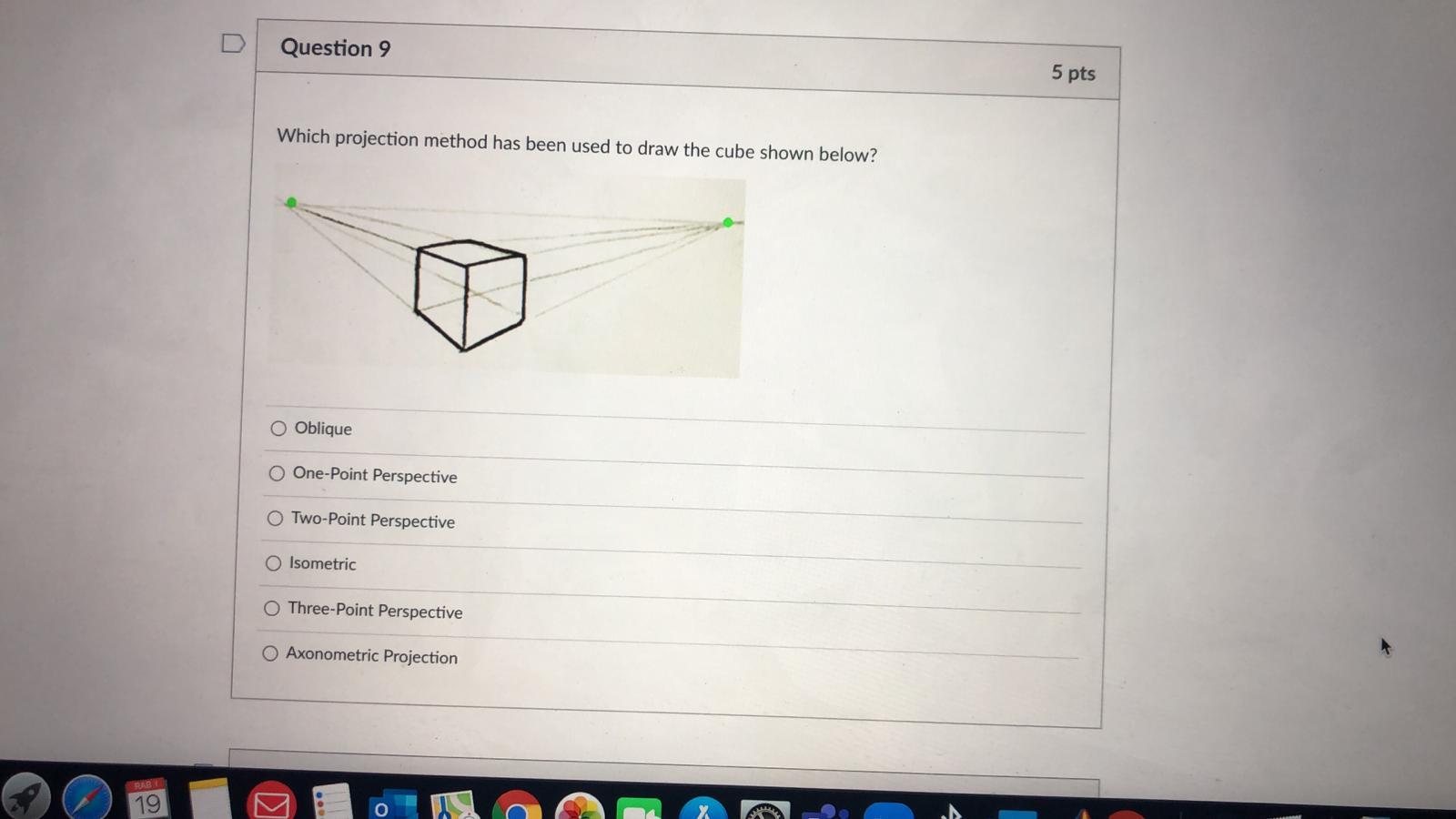 Solved Question 9 5 pts Which projection method has been | Chegg.com