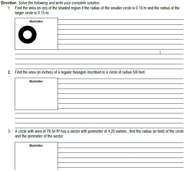 Solved Direction: Solve the following and write your | Chegg.com