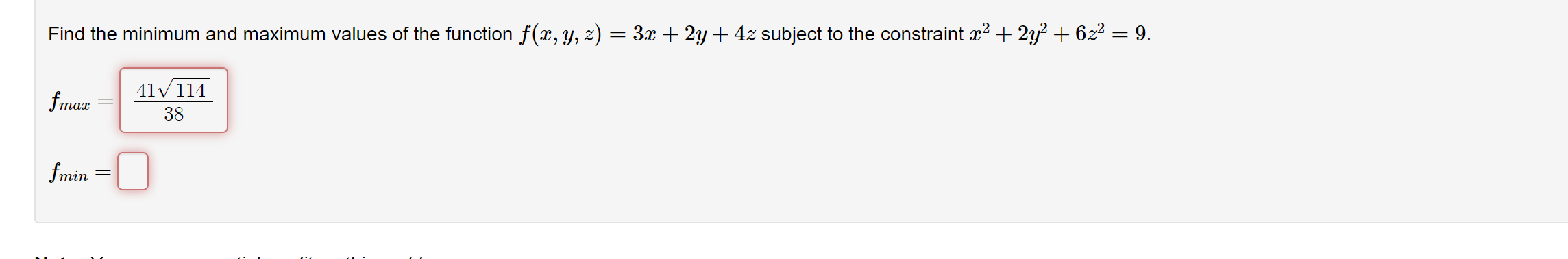 Solved Find the minimum and maximum values of the function | Chegg.com