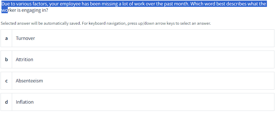 Solved Due to various factors, your employee has been | Chegg.com
