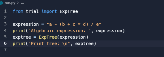 Solved ExpTree.py > \& ExpressionTree > f build_tree > ... | Chegg.com