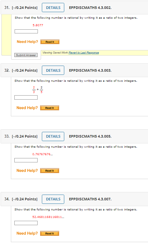 Solved Show that the following number is rational by writing | Chegg.com