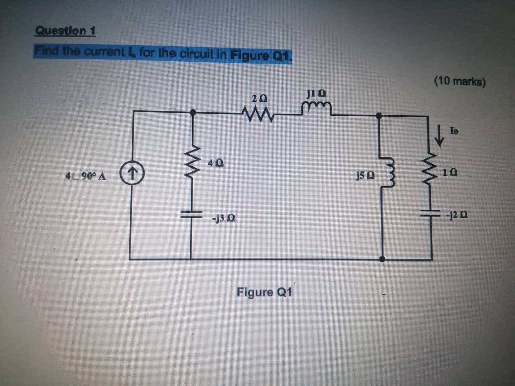 Solved Question 1 Find the current for the circuit in Figure | Chegg.com