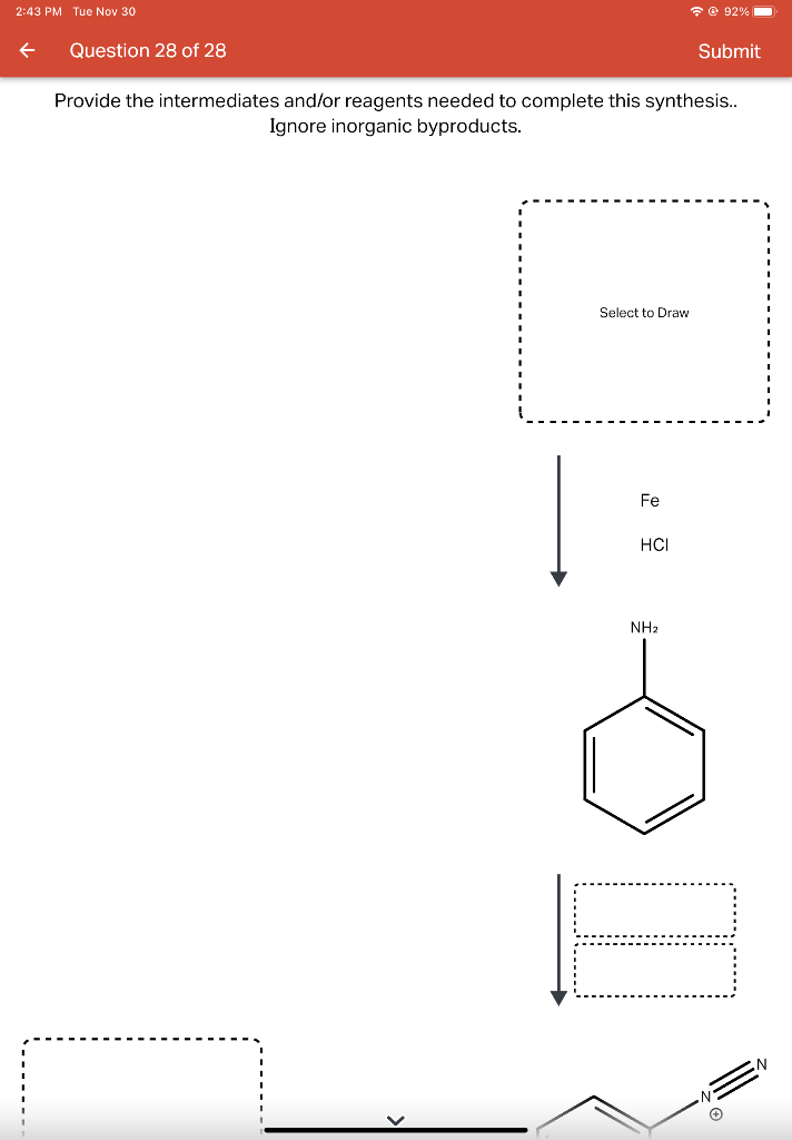 Solved 2:43 PM Tue Nov 30 @ 92% Question 28 of 28 Submit | Chegg.com