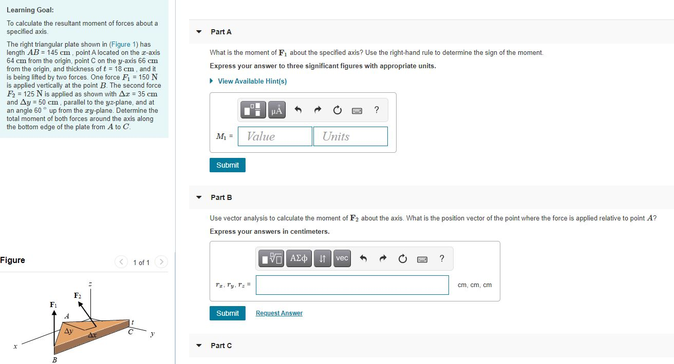 Solved Learning Goal: To calculate the resultant moment of | Chegg.com