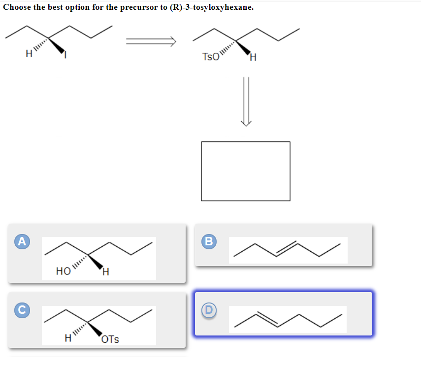 Solved Choose the best option for the precursor to | Chegg.com